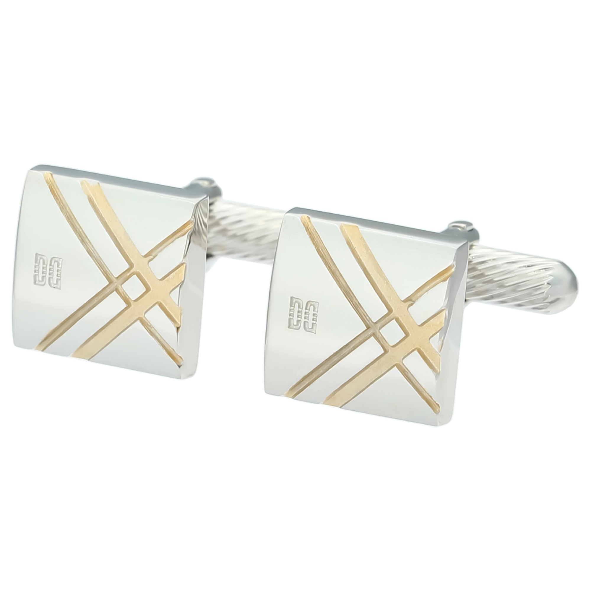 クロスゴールドストライプカフス / DAKS（ダックス）のカフス通販 | Cuffs Gallery（カフスギャラリー）カフスとタイピンの通販}